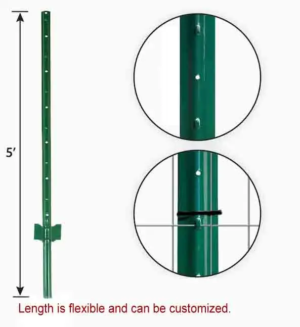 U Type Fence Post Fence Trellis Gates Fence Posts Galvanized /painted ...