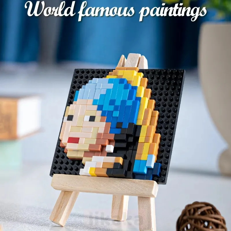 3D Pixel Art Famous Paintings - Building Blocks Creativity