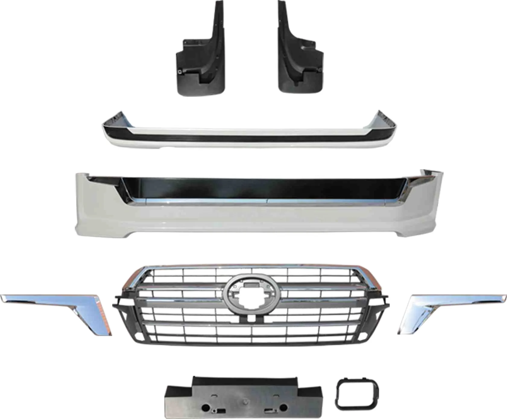 Tkzcrst 2019 Lc200 Model Bumper Lips Facelift Body Kit For 2016-2020 ...