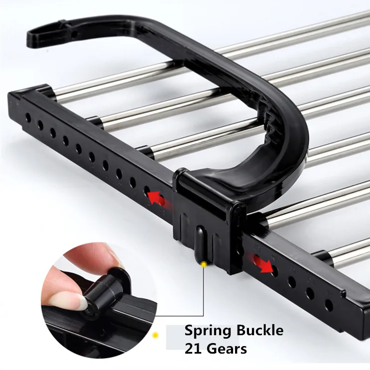 Multifunctional Telescopic Plastic Fold Clothes Drying Rack - Buy ...