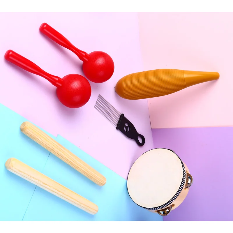 2020 Hot Selling High Quality Toy Wooden Percussion Set Guiro Musical ...