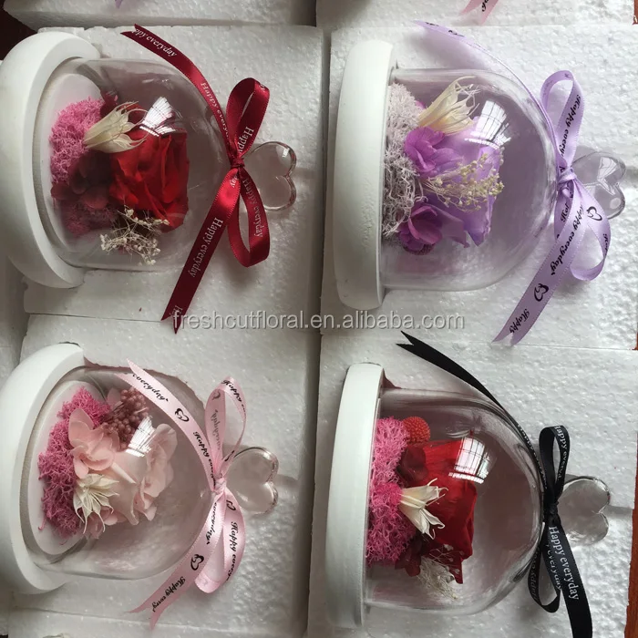 Small Rose Glass Balls With Natural Preserved Rose Inside - Buy Mini ...
