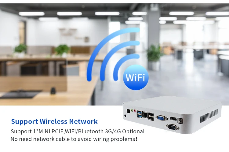 X86 Mini Server Computer I7 7500u I3 6100u Portable Mini Pc Win10 Win7 ...