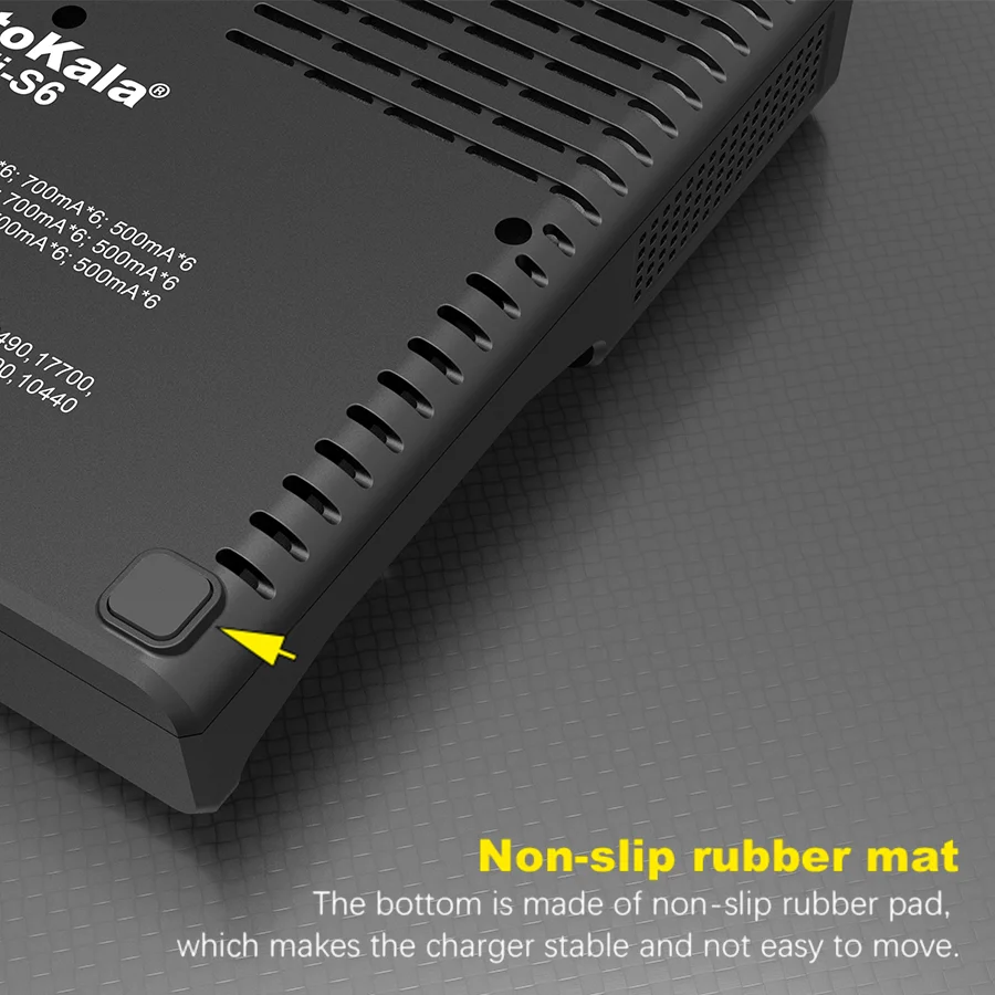 LiitoKala Lii-S6 Full Set Smart Battery Charger 6 Slot LCD Display Auto ...