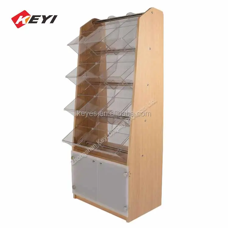Custom Snack Retail Shop Transparent Acrylic Floor Sweet Display / Nuts ...