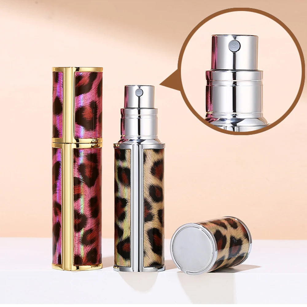 Leopard Print Fashion Perfume Atomizer Travel Leak Proof Fragrance ...