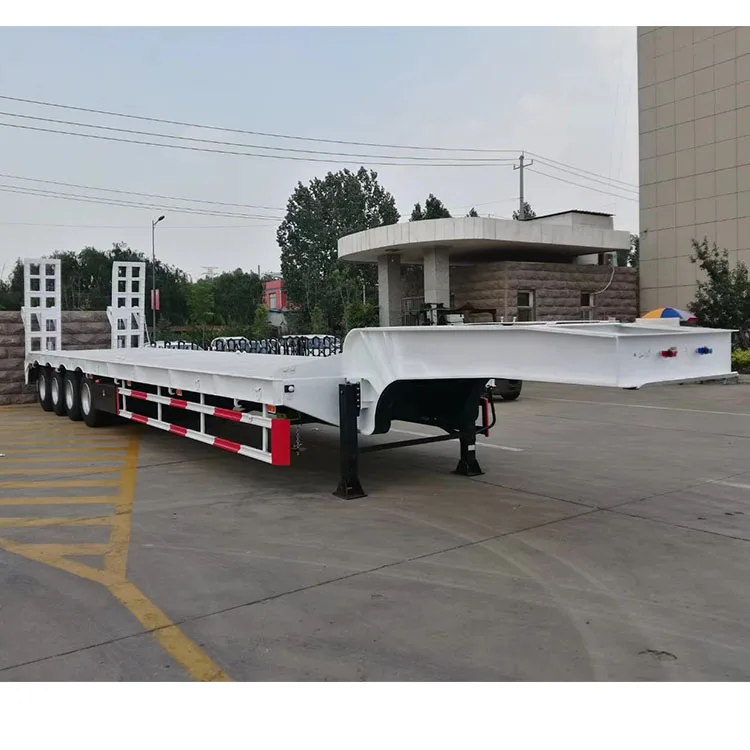 Heavy Capacity Air Suspension Special Lowboy Load Low Bed Semi Trailer ...