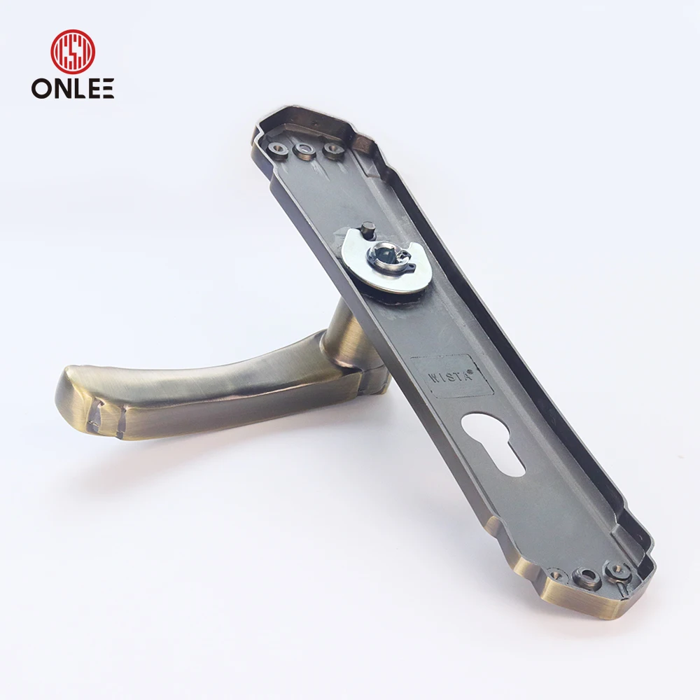 Luxury Stream Line Design Iron Door Handle On Plate Steel Suitable For ...