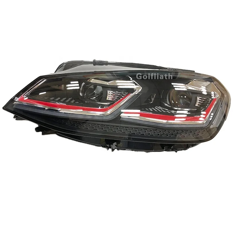 调谐汽车前照灯前照灯v-w高尔夫mk7发光二极管drl行车灯双氙光束天使眼汽车5g1941077a/5g1941078a - Buy 大灯 ...