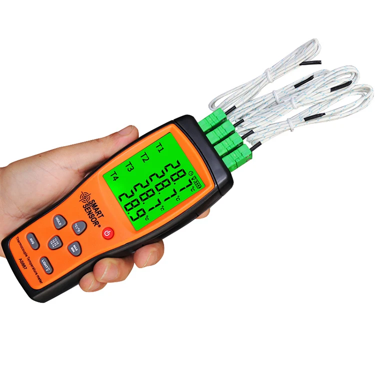 4 Channel Digital Temperature Sensor Probe AS887 K Type