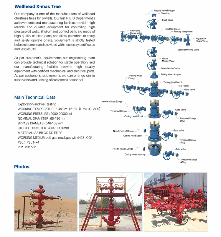 API 6A Oilfield Wellhead Christmas Tree - X-Mass Tree Assembly