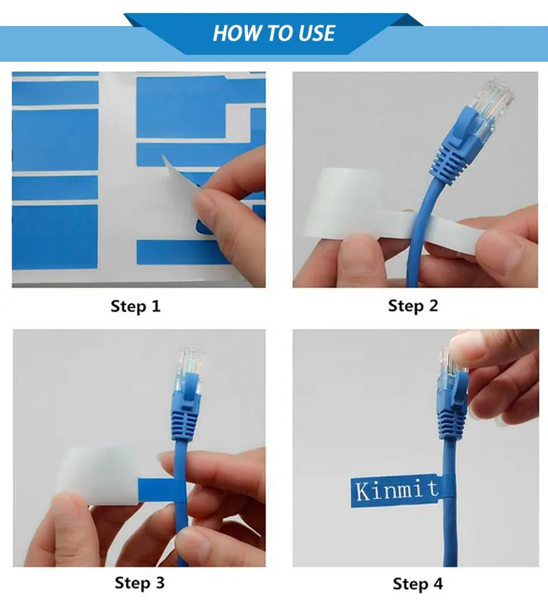 A4 Printable Cable Labels P-type Waterproof and Sun-proof Blank ...