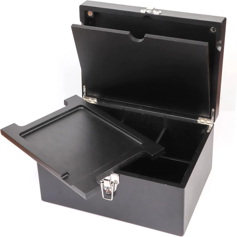WOODENWORKERART Wooden Stash Box with Rolling Tray for Herbs and ...