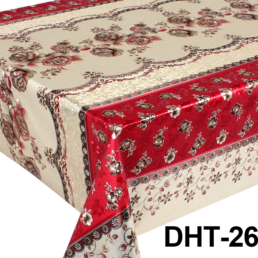 New Golden Designs of Plastic PVC Table Cover with Nice Designs ...