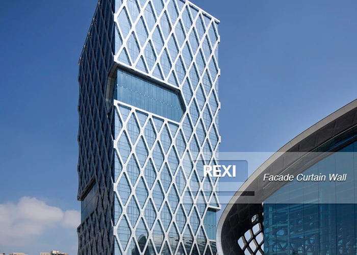 Modern High Rise Glass Aluminium Skyscraper Curtain Wall Facade ...