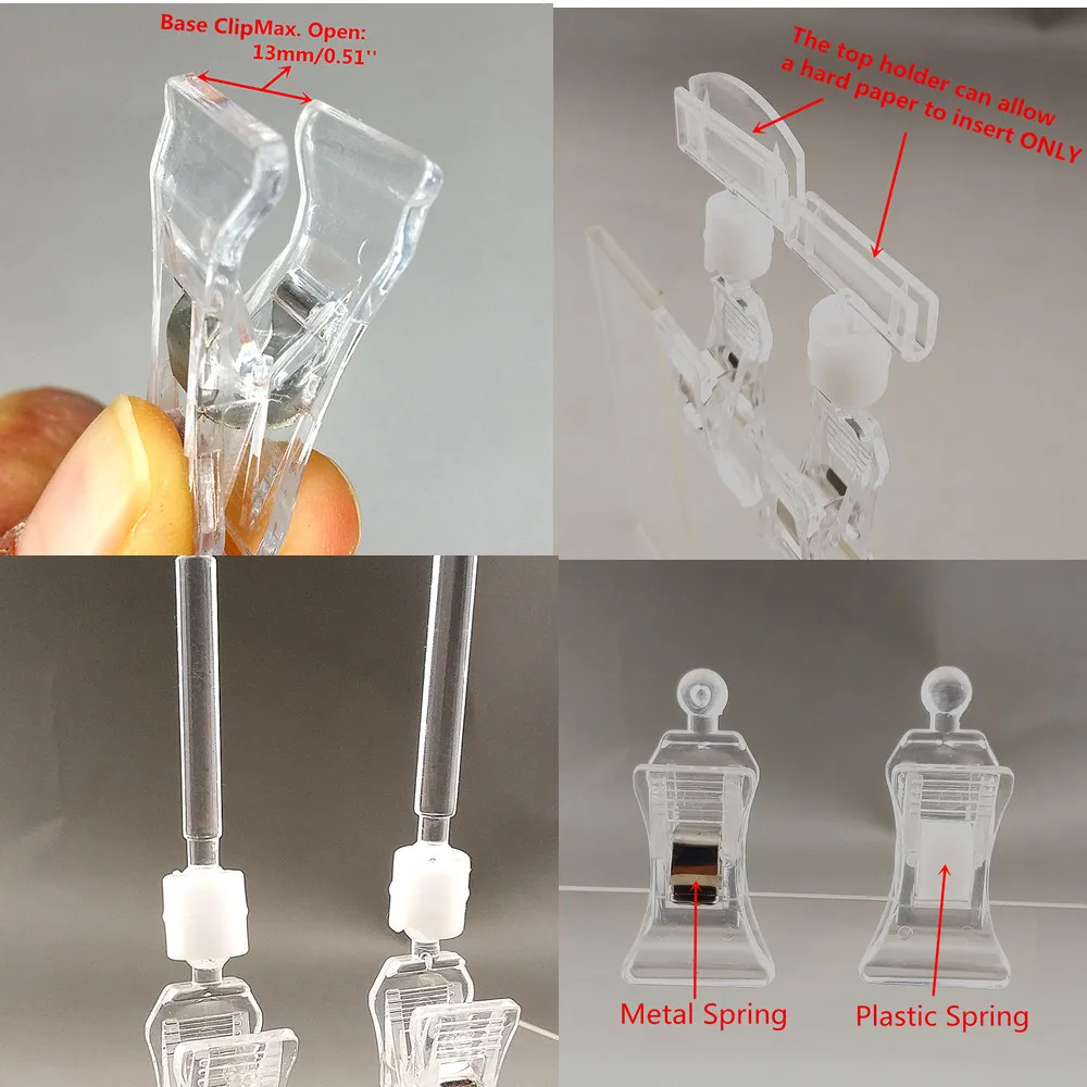 Clear Pop Merchandise Plastic Sign Signage Paper Card Display Price ...