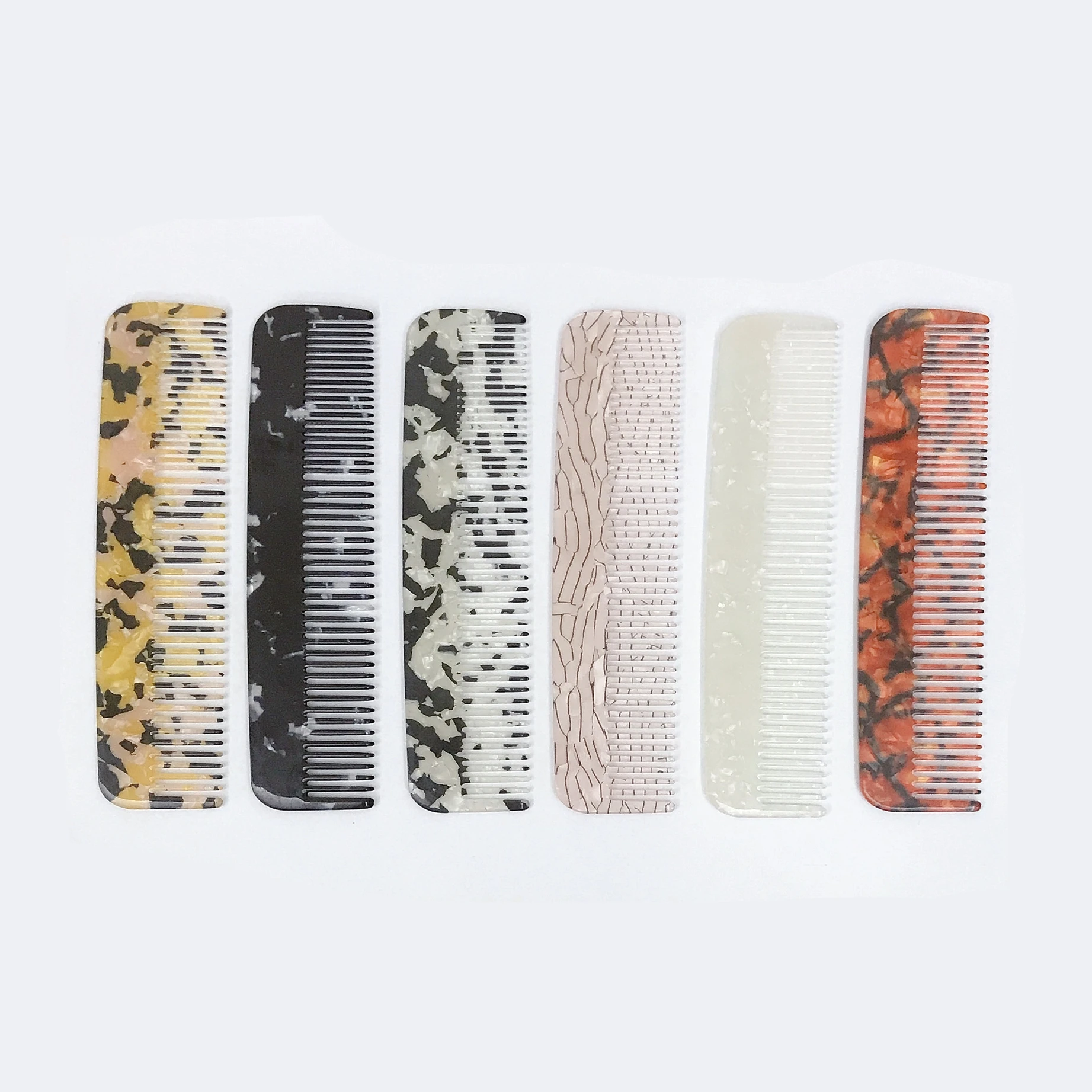 Anti-static Cellulose Acetate Custom Color Logo Double Side Beard Combs ...