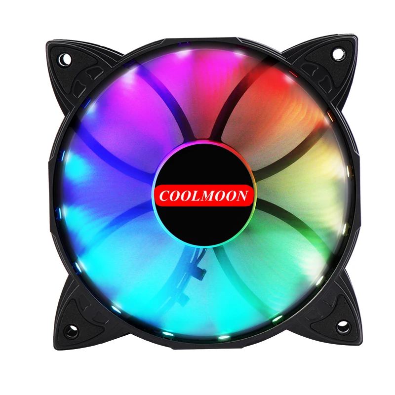 Coolmoon Amber 120mm Rgb Fan Computer Case Fan Led Cooling Fan - Buy ...