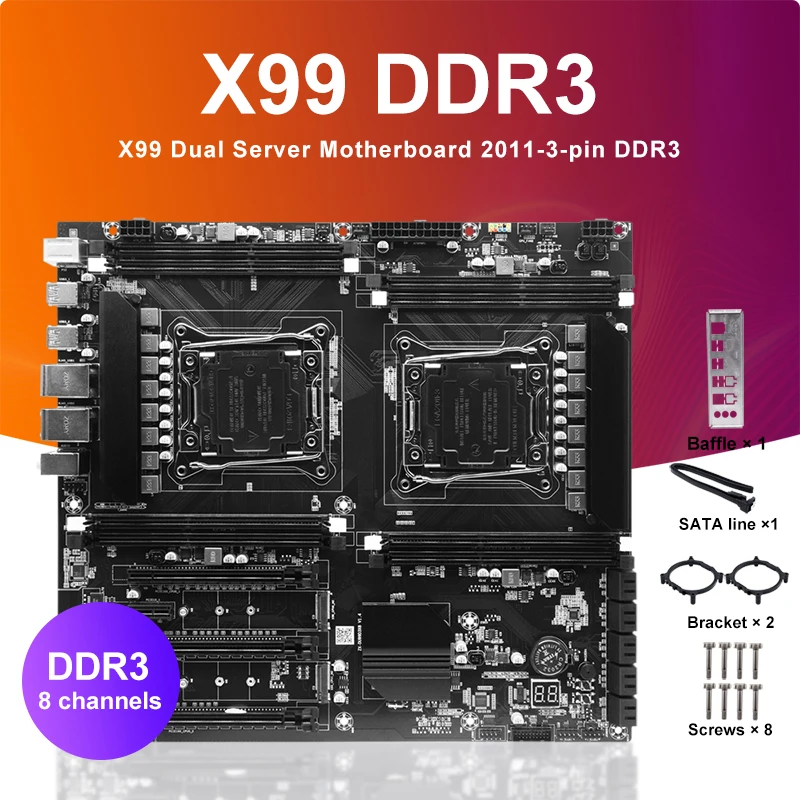 X99 Motherboard Kit - Dual CPU, DDR3 Server Motherboard