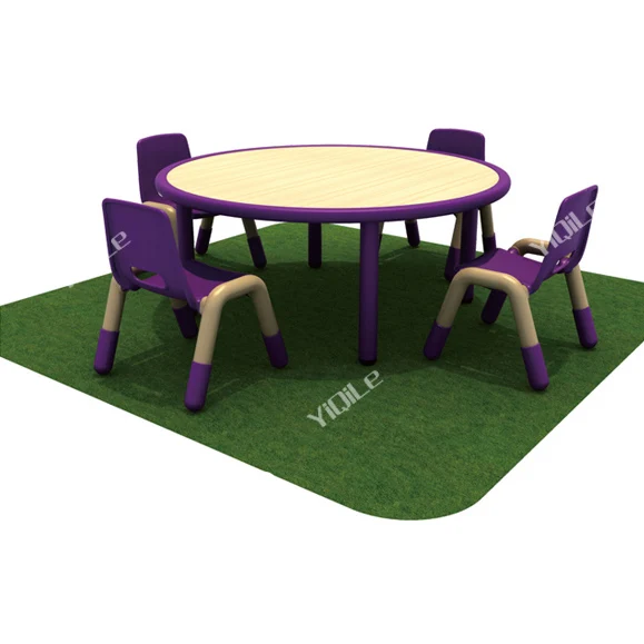 Stylish Kids Round Table Preschool Tables And Chairs Kindergarten ...