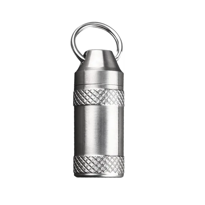 Lightweight Mini Titanium Pill Container Canister Medicine Capsule ...