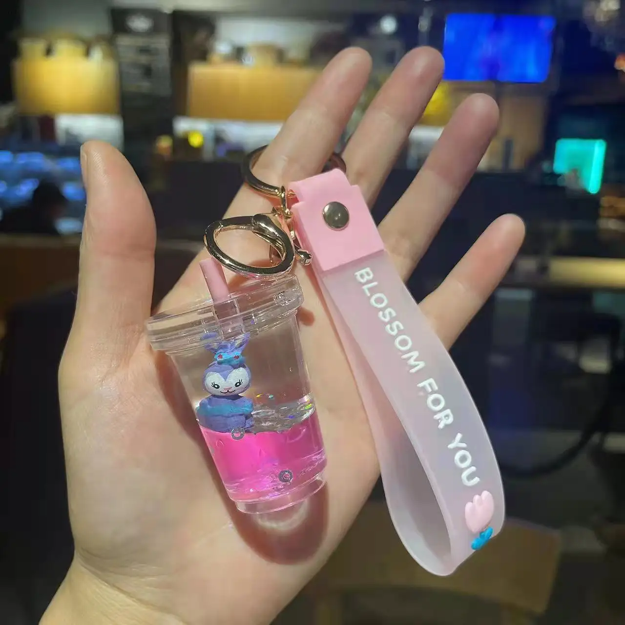 Factory Direct Custom Acrylic Boba Milk Tea Cup Shaker Charm Keychain ...