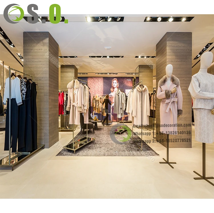 Fancy Shop Counter Design Brand Clothes Shop Display Counter Clothing ...