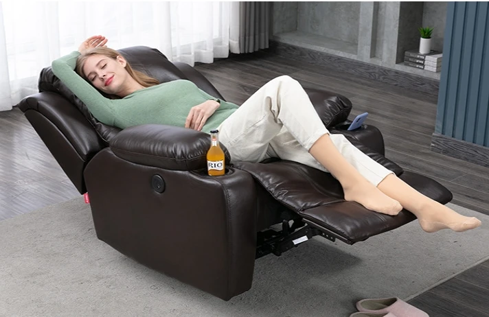 Simple White Single Electric Massage Sofa Modern Multifunctional Space ...