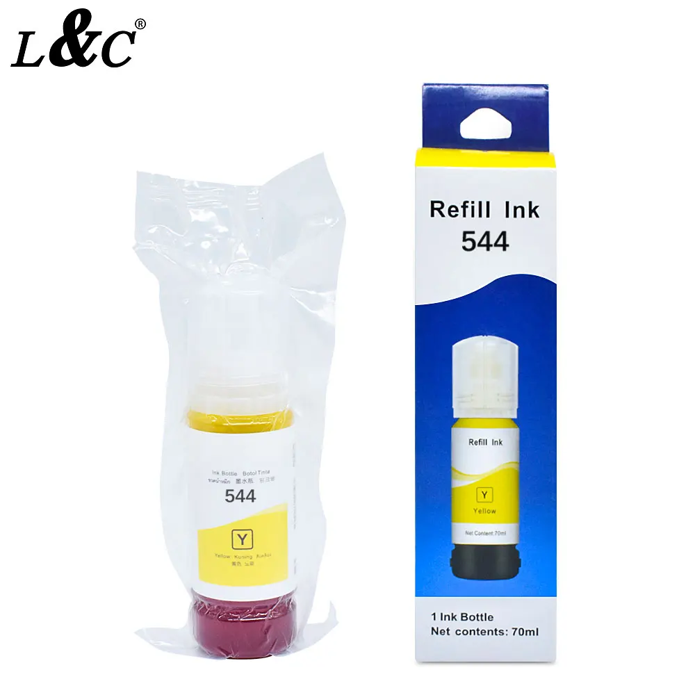 High Quality Dye Ink 544 T544 Premium Color Compatible Bottle Water ...