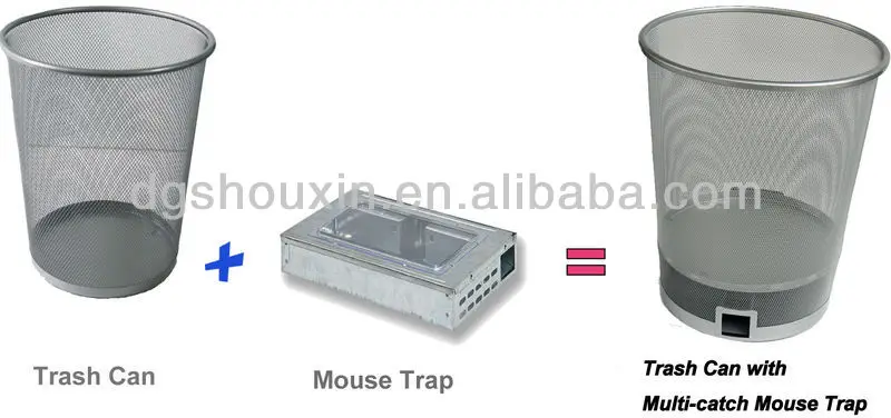 Steel Wire Mesh Mouse Catch Trash Can With Multi Catch Mouse Trap - Buy ...