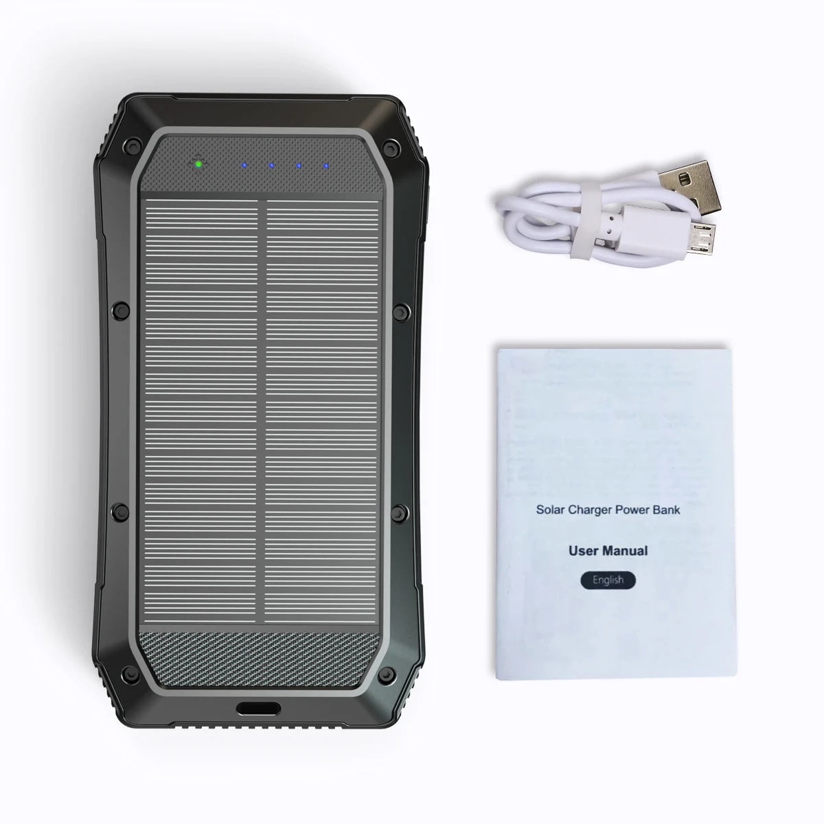 Wireless 20000mah 30000mah 50000mah 4 Usb Pd Solar Panel Battery Bank ...