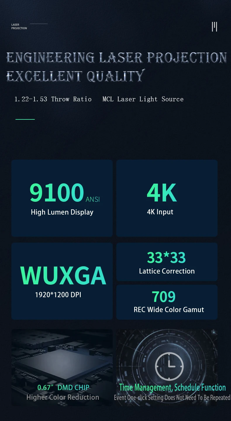 Dhn Dn9100 Dlp Laser Projector For Outdoor Building 9100 Lumens With ...