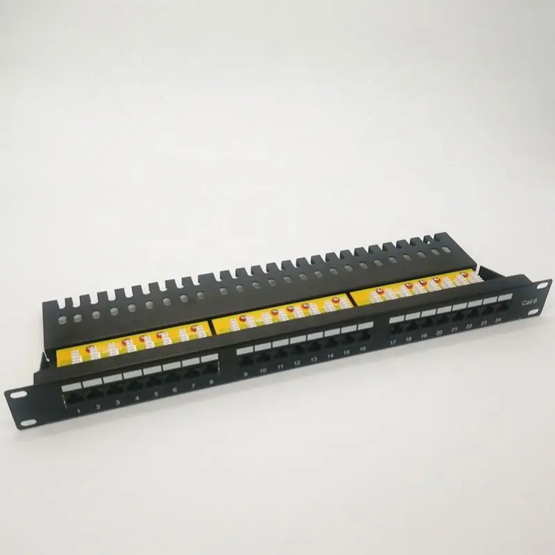 Wholesale Cat6 Shielded Patch Panel 24-port 1u 90 Degree Top-entry ...