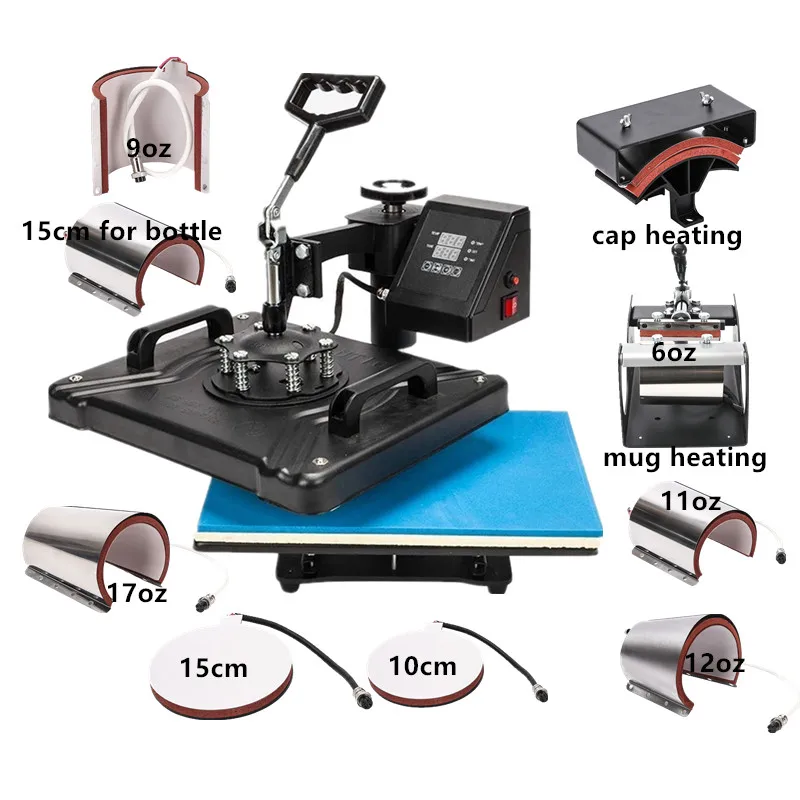 Rubysub Double Display Sublimation Machine 12 In 1 Combo Heat Press ...