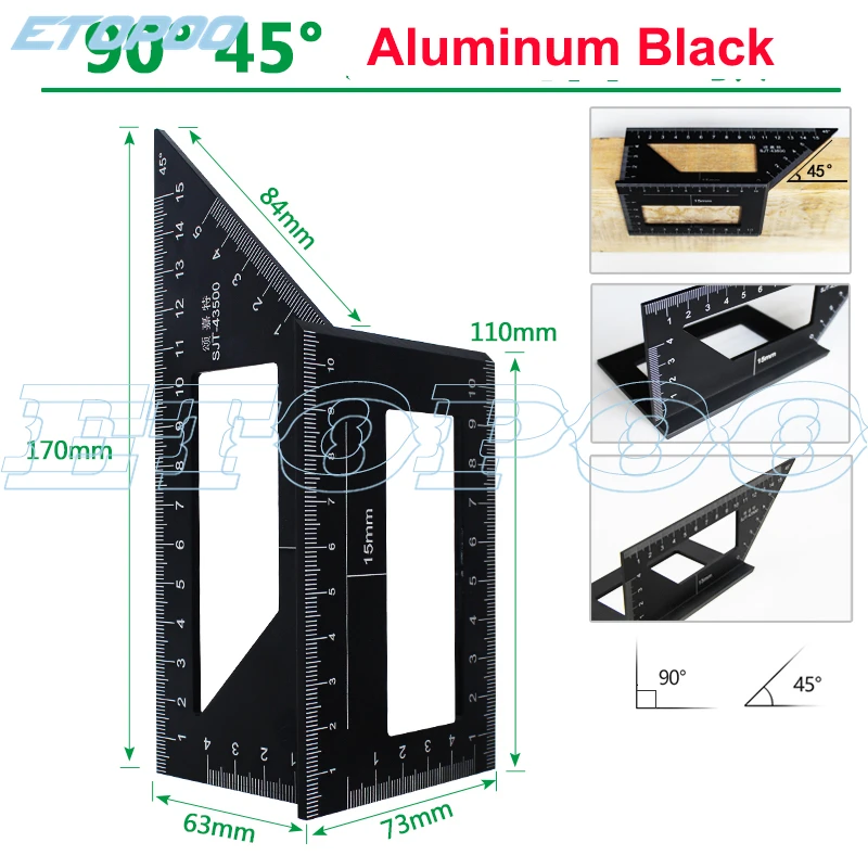 Multi-function Square 45 Degree Angle 90 Degree Aluminum Alloy - Buy ...