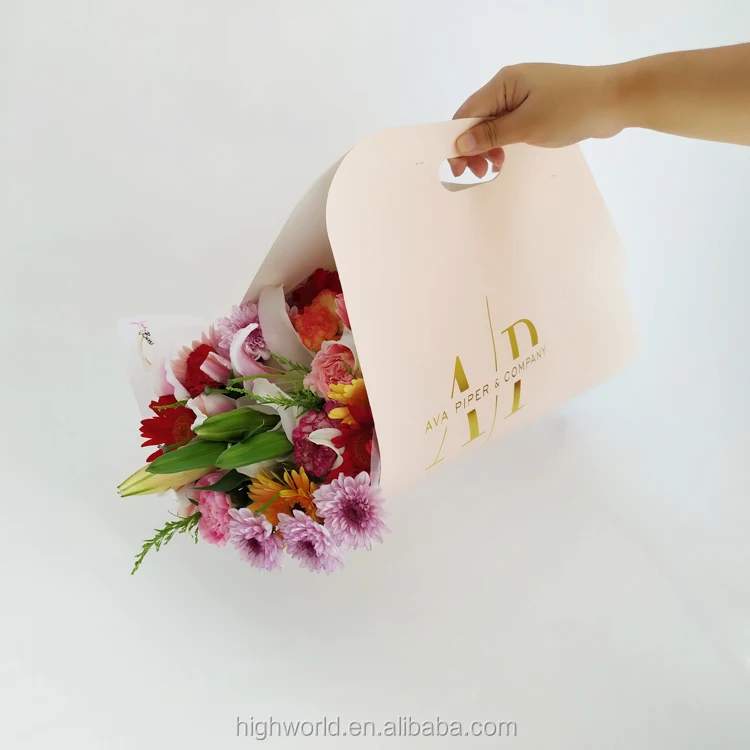Puff Printing Custom Flower Wrapping Carrier Paper Bags For Gift ...
