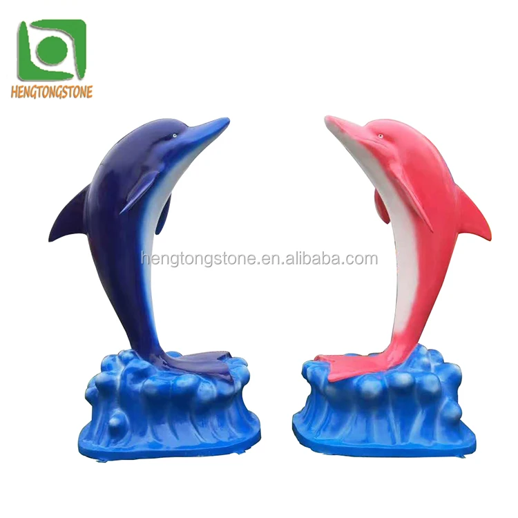 Cartoon Style Fiberglass Animal Seat Fiberglass Dolphin Bench Sculpture ...