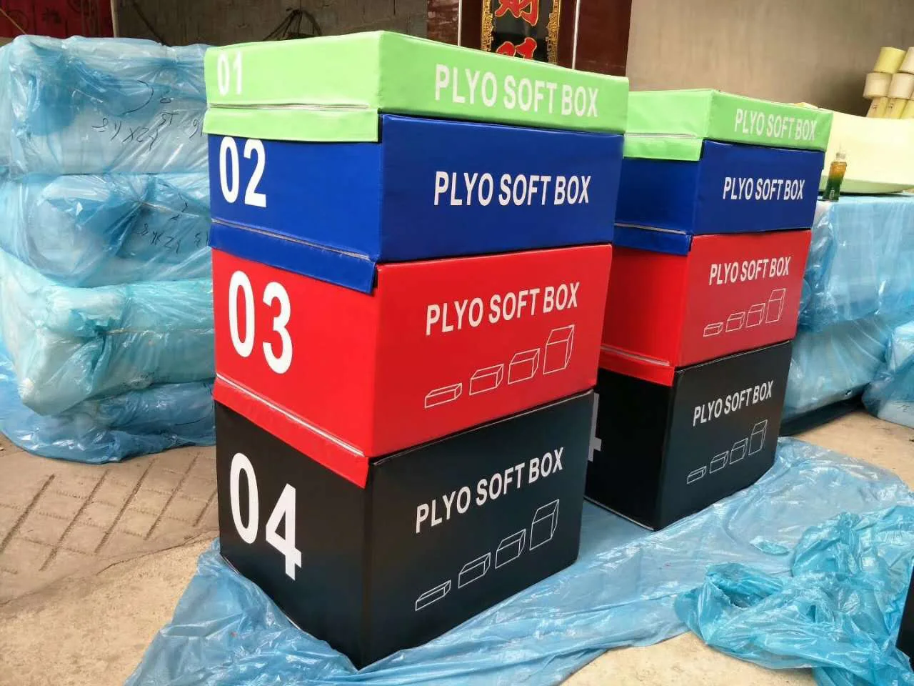 Four-in-One PVC Jumping Box for Adults & Children Progressive Four ...