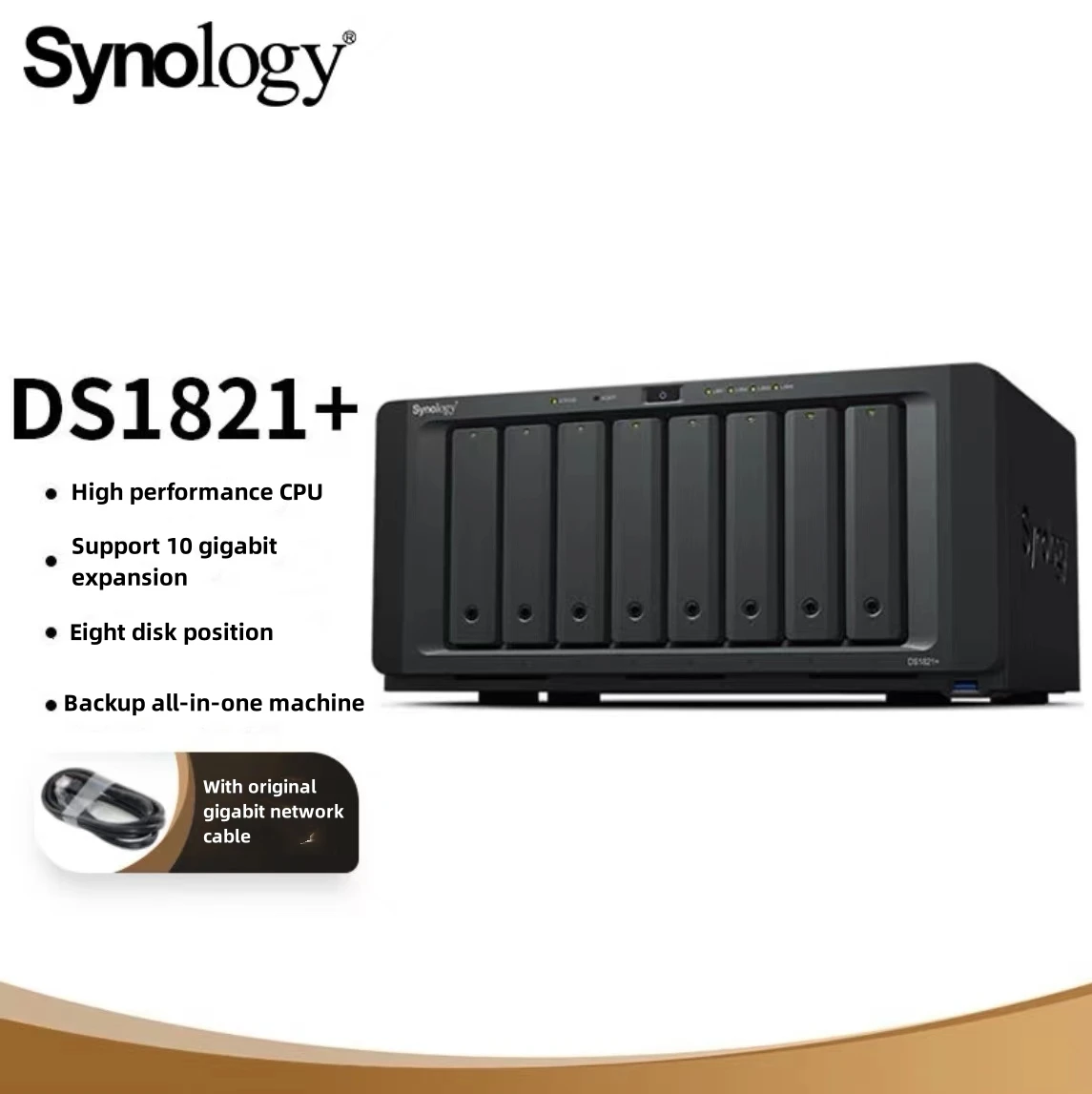 New Synology Ds1821+ 8 Bay Nas Network Storage Cloud Server For ...