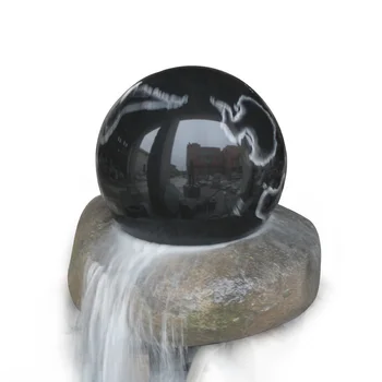 Outdoor Garden Stone Black Marble Floating Ball Water Fountain - Buy ...