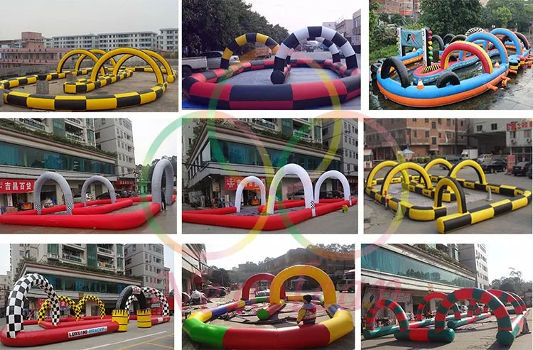 PVC Tarpaulin Outdoor Inflatable Racing Track for Sale Go Karts Race ...