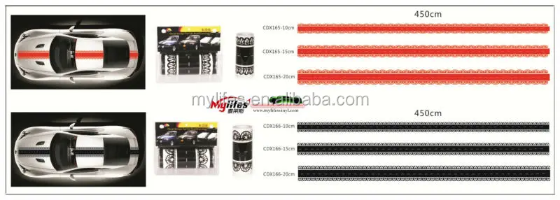 Car Body Racing Stripes Cover Roof Line Stickers - Buy Car Roof Pvc ...