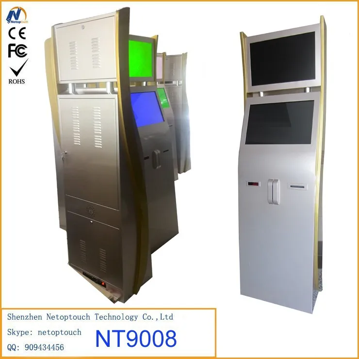 Dual Monitor Digital Kiosk With Infrared Touchscreen Advertising ...