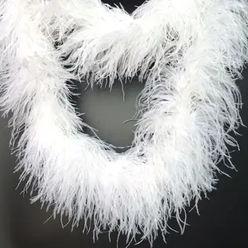 Cheap 6ply Fluffy White Ostrich Feather Boa Decorations - Buy White ...