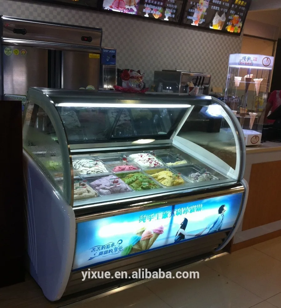 Gelato Display Freezer - 1.2m to 1.8m Long Ice Cream Showcase