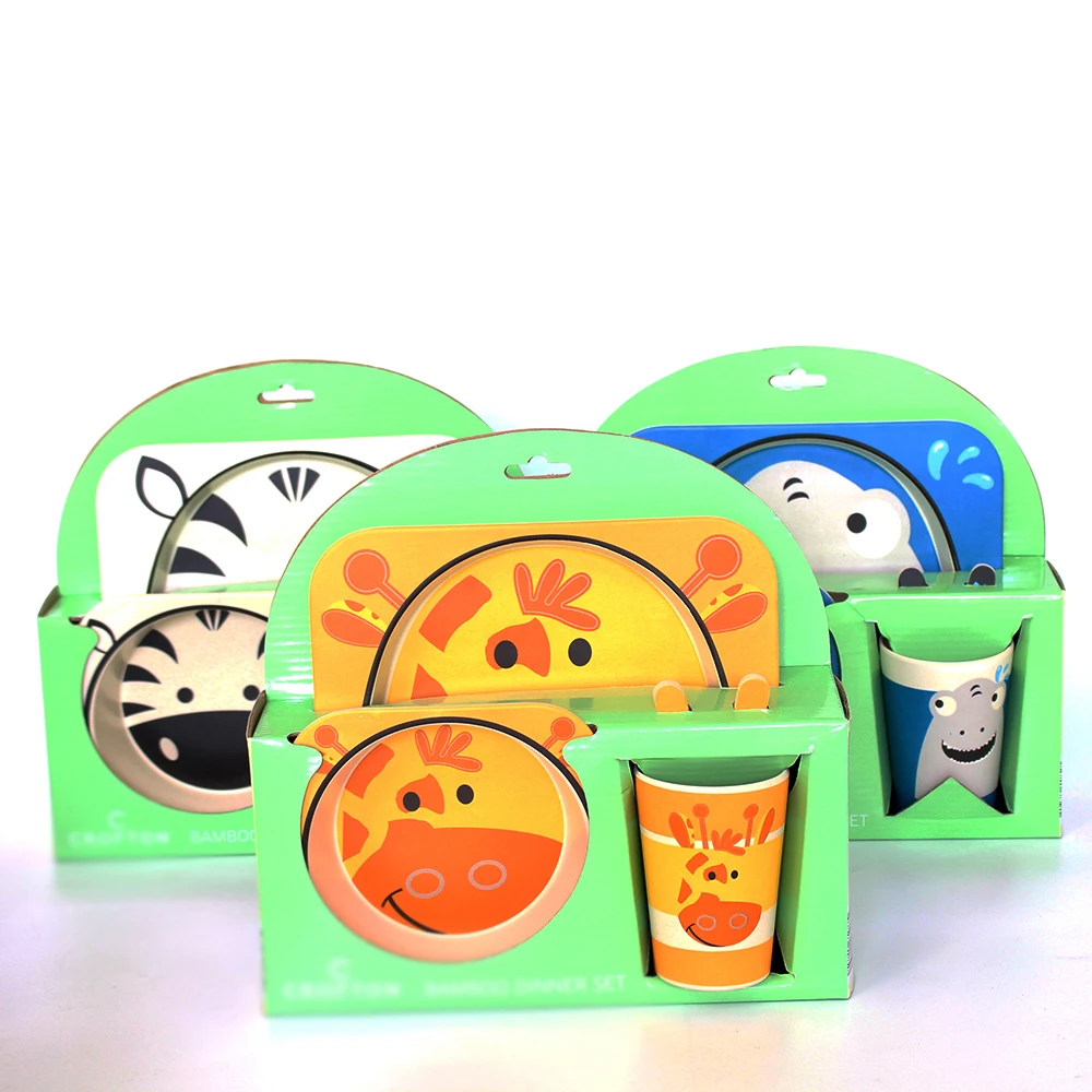Cute Design Cartoon Bamboo Fiber Kids Dinner/dinnerware/tableware Sets ...