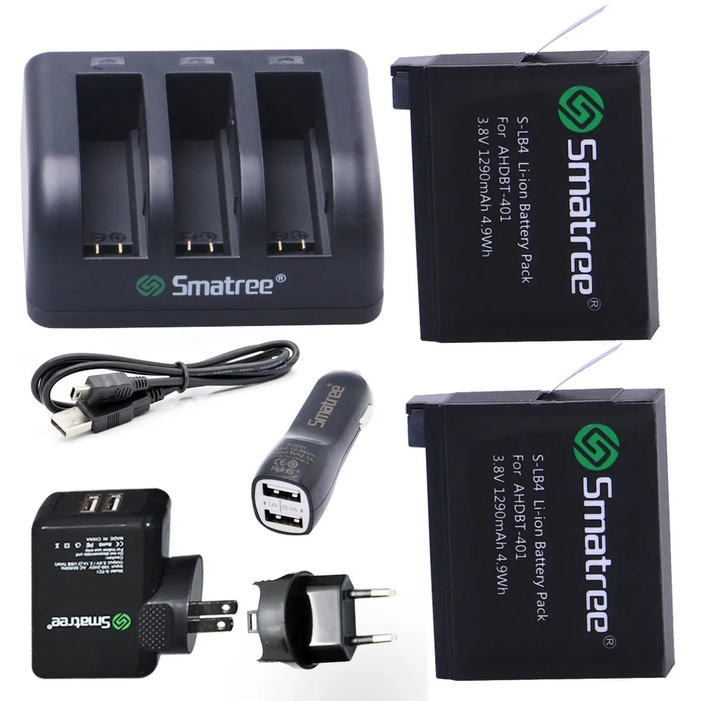 Smatree 3-channel Charger For Go Pros Action Digital Camera Battery ...