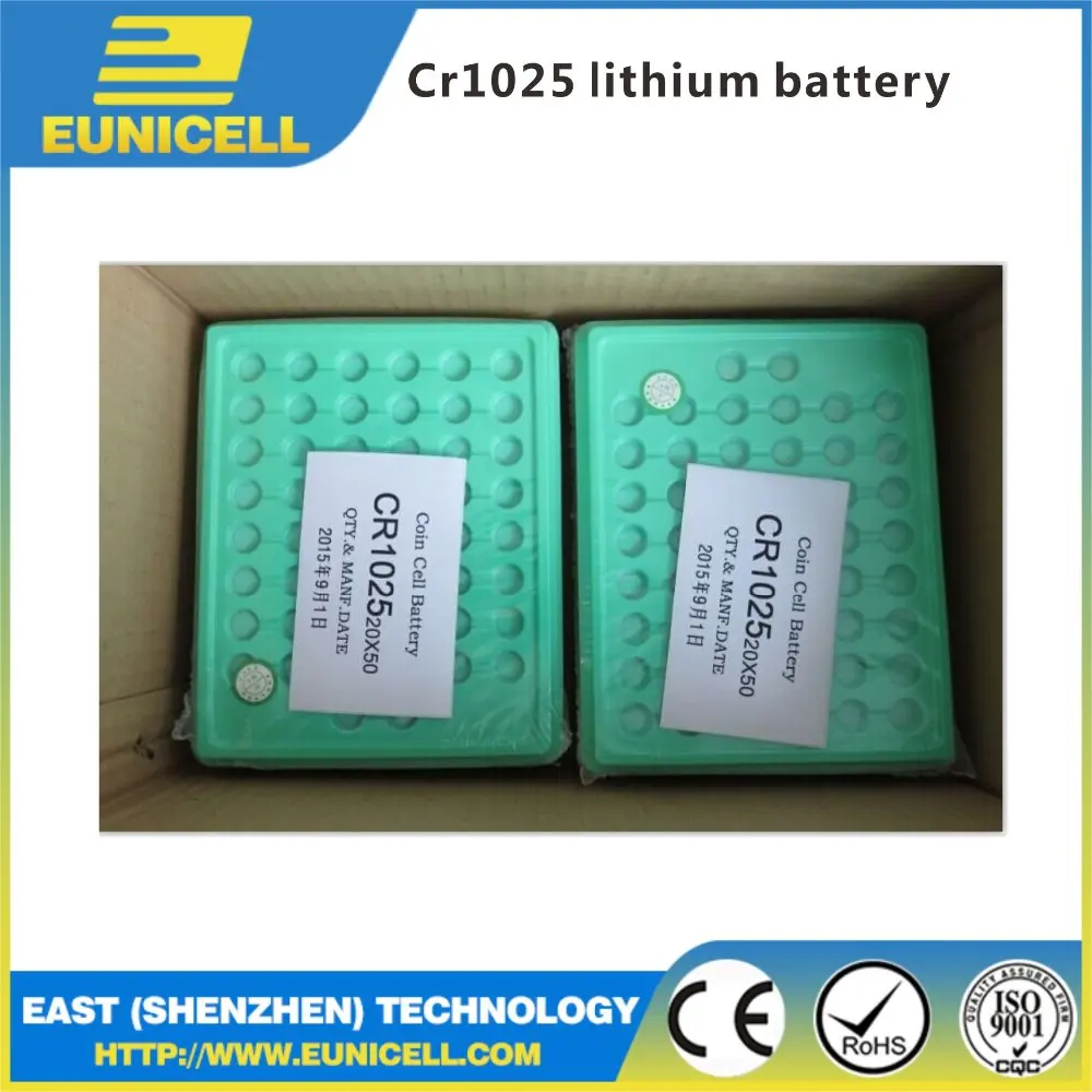 Cr1025 High Quality Lithium Battery Cr1225 Eunicell Button Cell ...