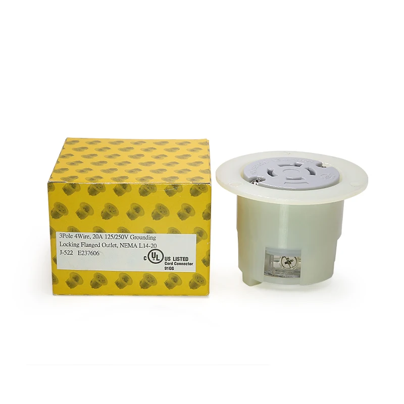 Nema L14-30 Grounding Locking Flanged Inlet Male Receptacle 30a 125 ...