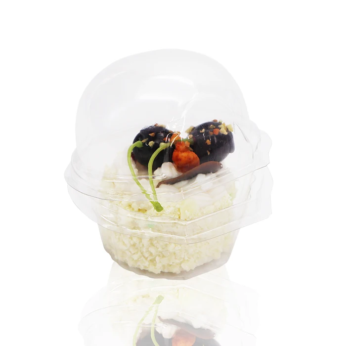 Custom Clear Plastic Clamshell Mini Single Christmas Cupcakes Boxes ...